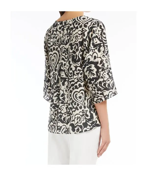 Max Mara Printed Silk Twill Blouse