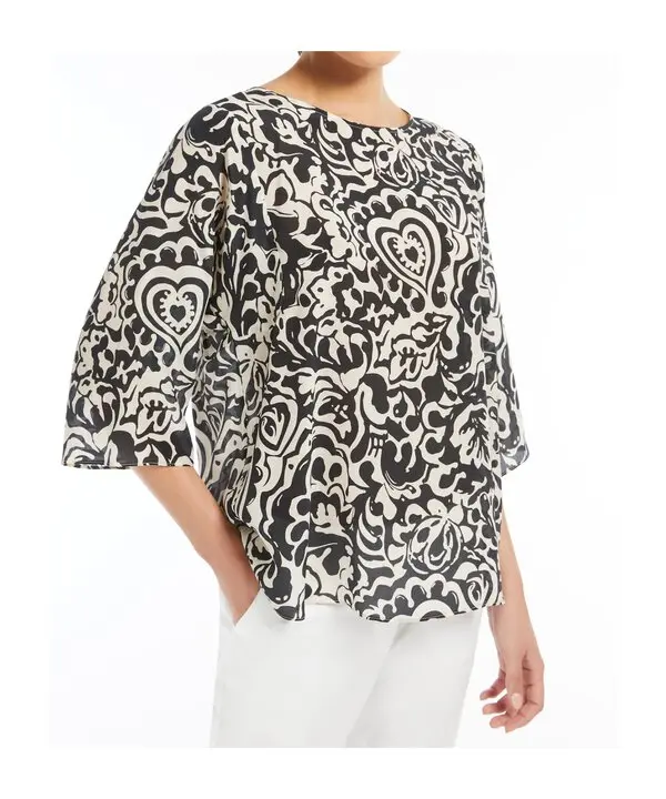 Max Mara Printed Silk Twill Blouse