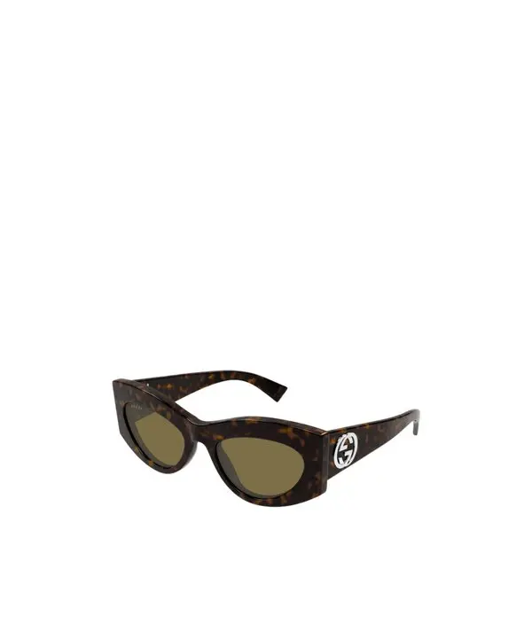 Gucci Cat Eye Logo Sunglasses - Black