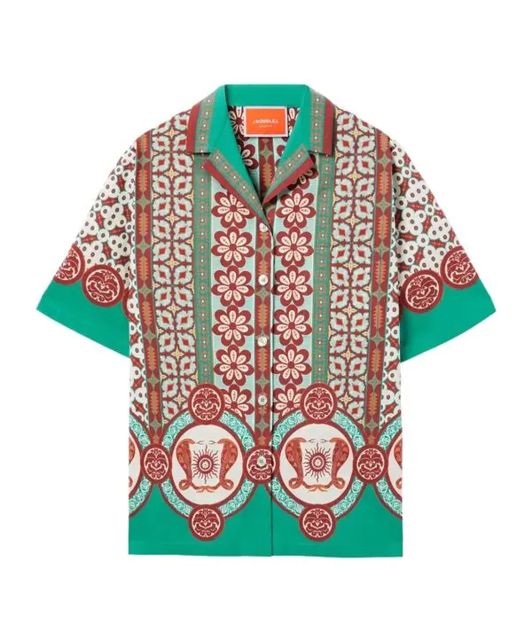La DoubleJ Printed Short Sleeve Shirt - Green