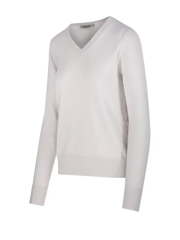 Max Mara V-neck Jumper - White