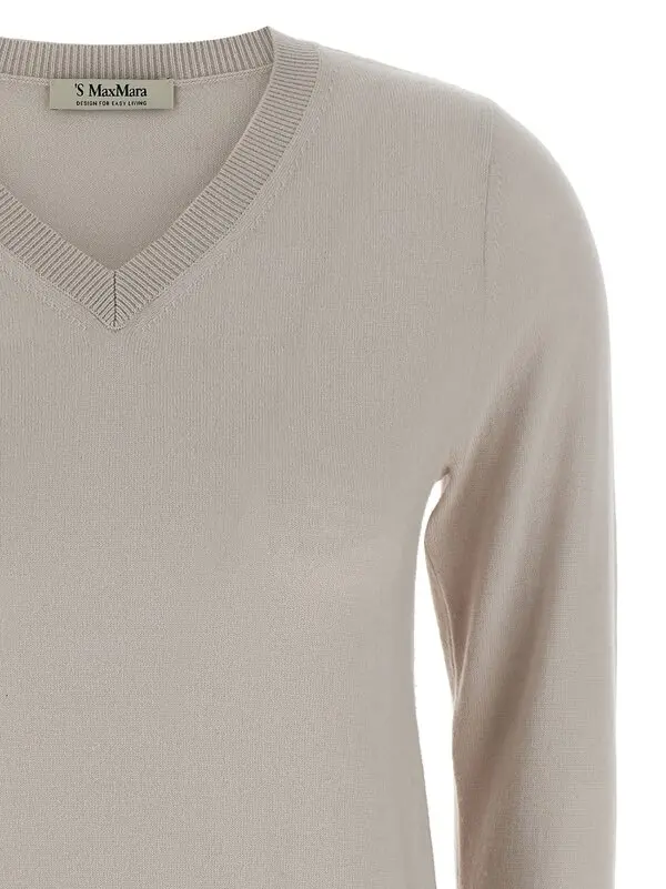 Max Mara V-neck Jumper - White