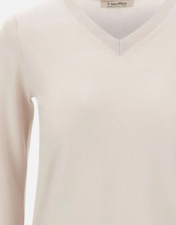 Max Mara V-neck Jumper - White