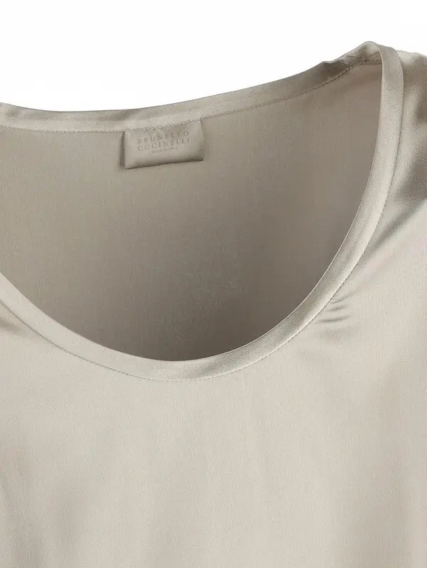 Brunello Cucinelli Scoop Neck Sleeveless Top - Nude