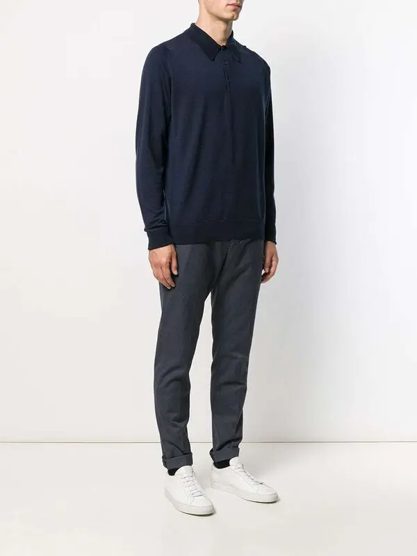 John Smedley Dorset Long-sleeve Polo Shirt