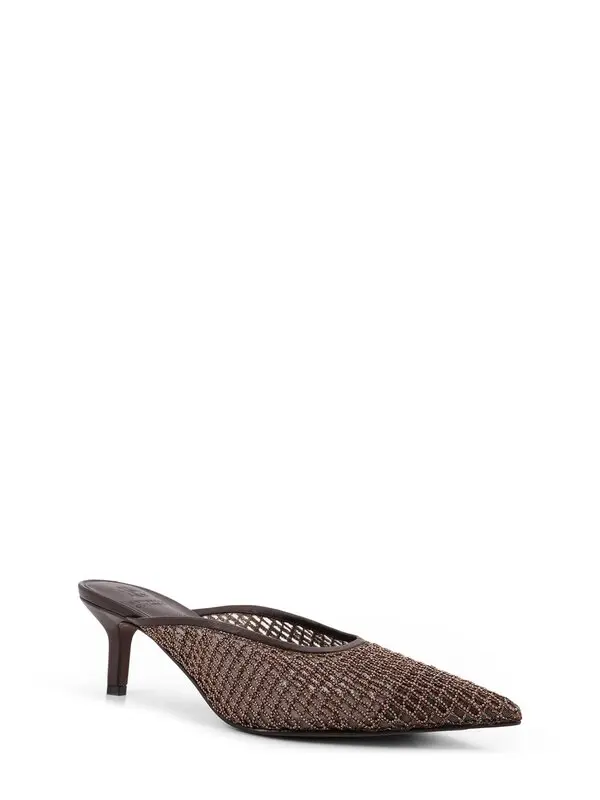 Brunello Cucinelli Slip-on Pointed-toe Mesh High-heel Sandals