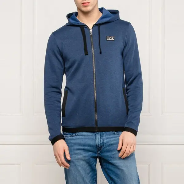 EA7 Hooded Zip-up Casual Coat