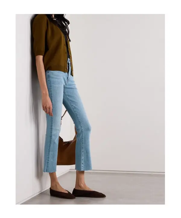 Veronica Beard High-waisted Flared Cropped Jeans