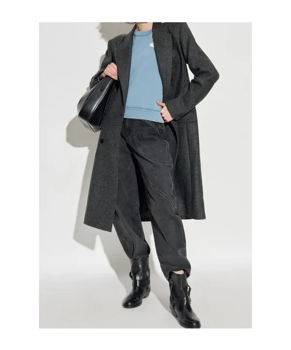 Isabel Marant Étoile Double-breasted Wool Coat - Black