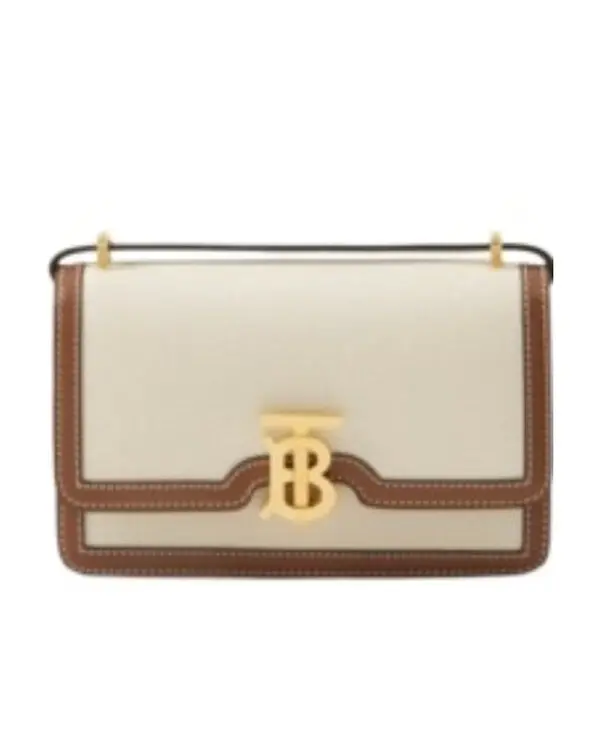 Burberry Mini Tb Shoulder Bag - Nude