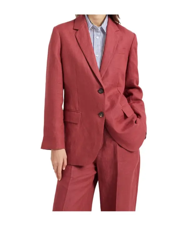 Brunello Cucinelli Single-breasted Gabardine Blazer With Drawstring Belt