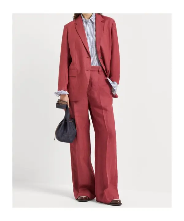 Brunello Cucinelli Single-breasted Gabardine Blazer With Drawstring Belt