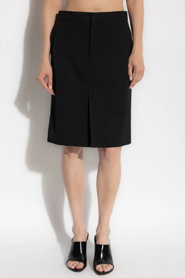 Bottega Veneta Slit Detailed Midi Skirt
