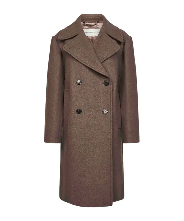 Dries Van Noten Double-breasted Long Sleeve Coat