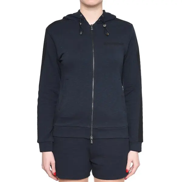 Emporio Armani Logo Hooded Zip-up Casual Coat
