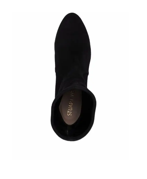 STUART WEITZMAN Sock-style Suede Ankle Boots With Block Heel
