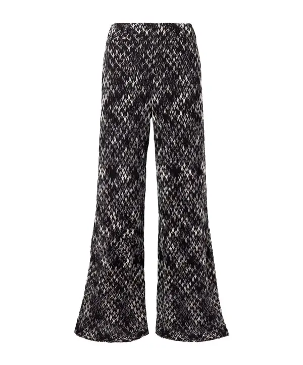 Missoni Crocheted Knitted Blend Wide-leg Pants