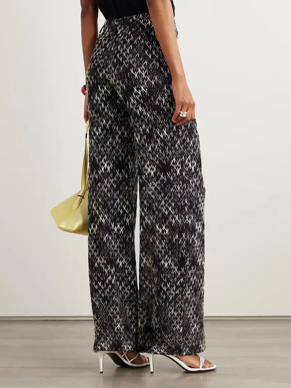 Missoni Crocheted Knitted Blend Wide-leg Pants