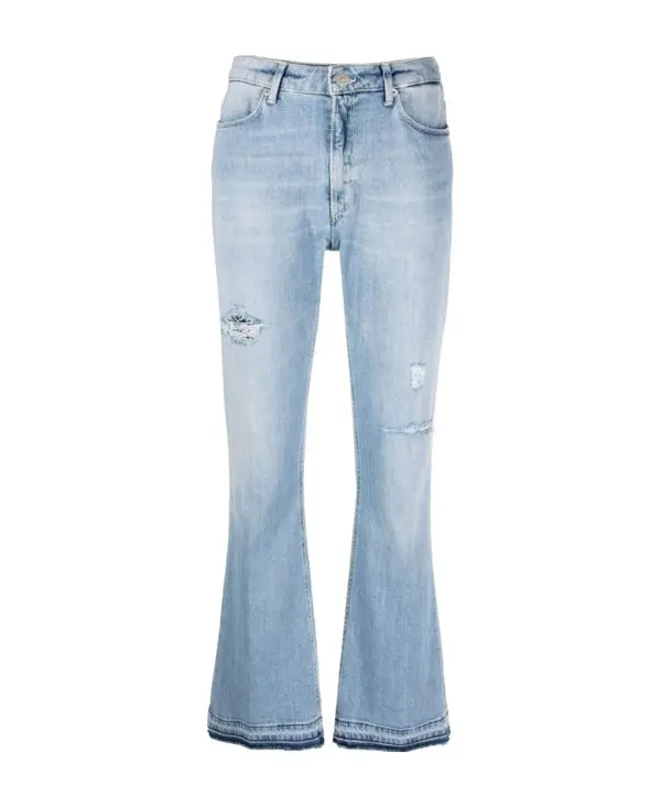 DONDUP Logo Jeans With Distressed Details - Blue