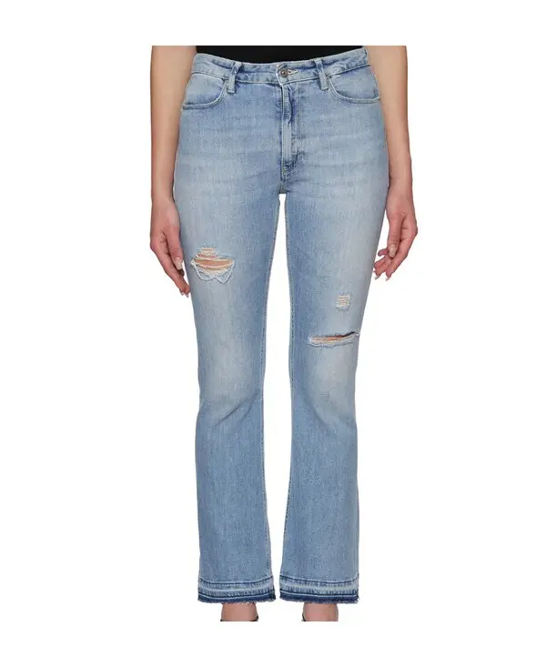 DONDUP Logo Jeans With Distressed Details - Blue