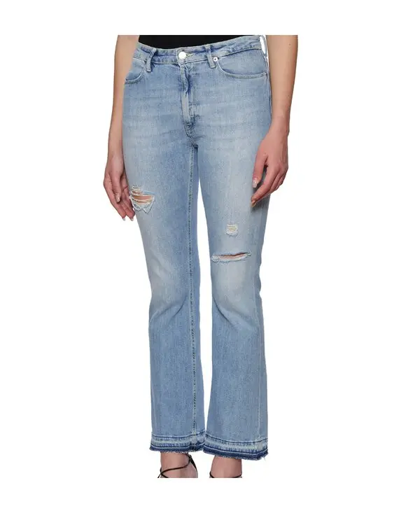 DONDUP Logo Jeans With Distressed Details - Blue