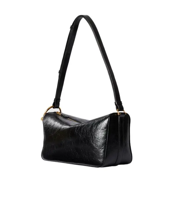 Gucci Half Horsebit Medium Shoulder Bag - Black
