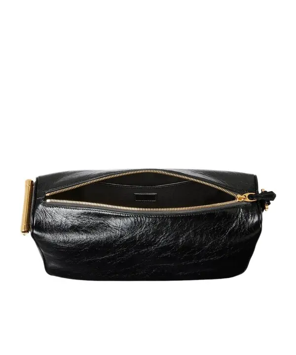 Gucci Half Horsebit Medium Shoulder Bag - Black