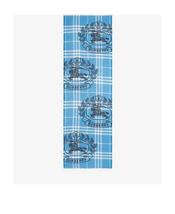 Burberry Montage-print Frayed-edge Scarf