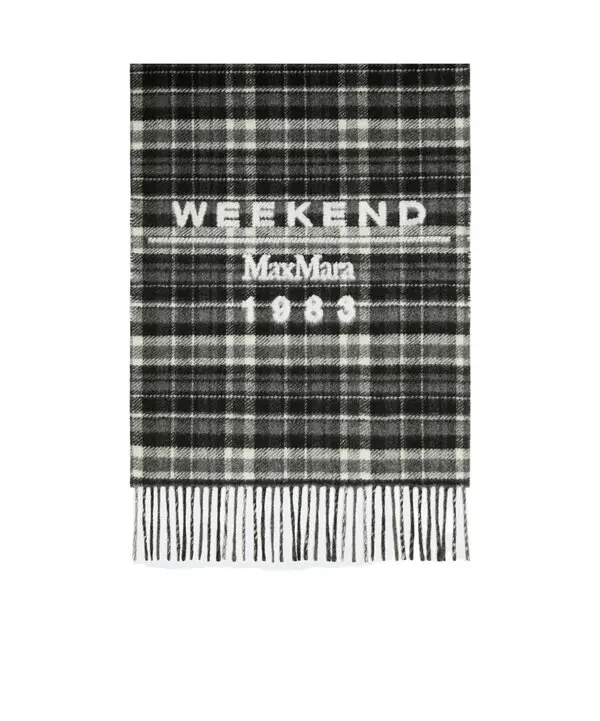 Max Mara Jacquard Wool-blend Stole - Medium Gray