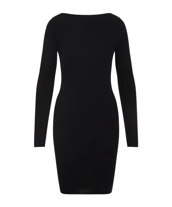 Rick Owens Ribbed Long-sleeved Day Dress