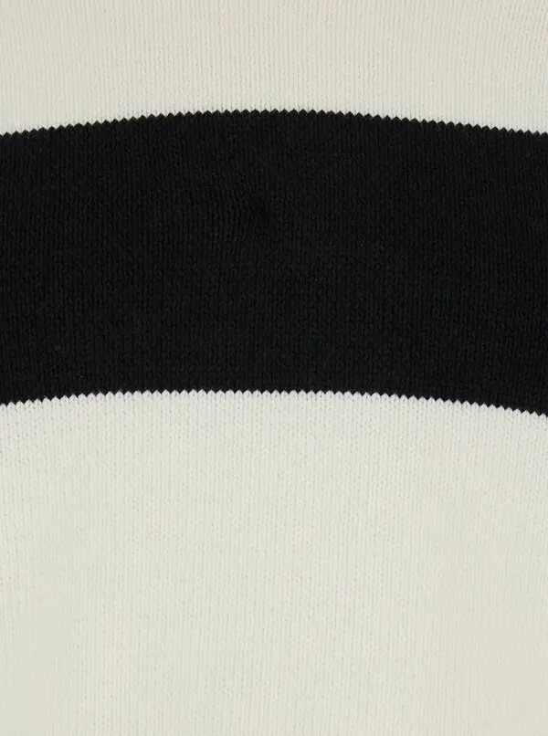 TOTEME Striped Crewneck Knitted Jumper - White