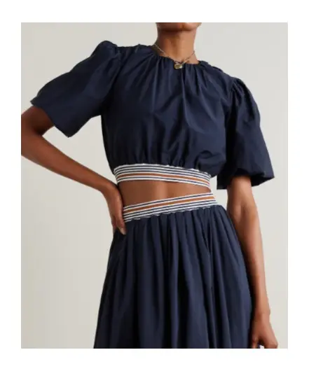 Veronica Beard Gabriela Balloon-sleeve Banded Top