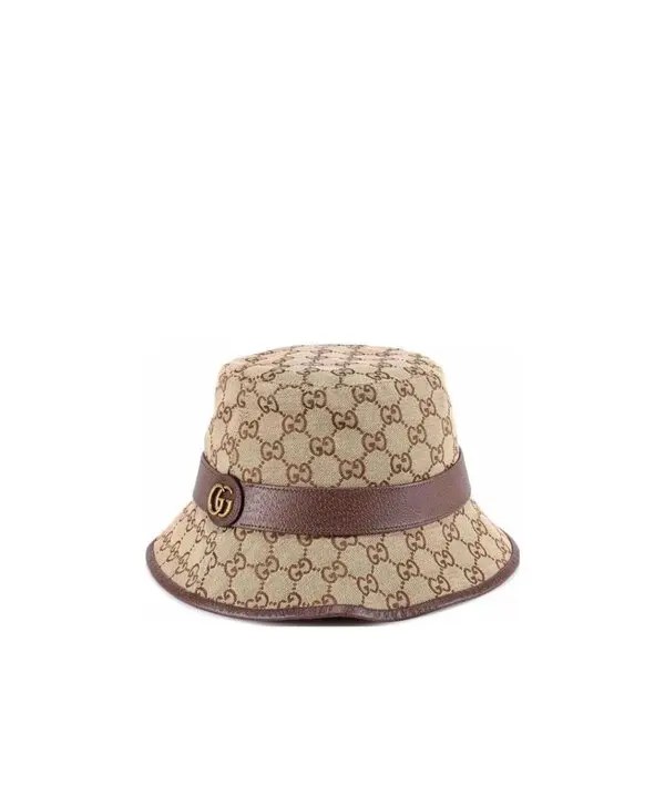 Gucci Gg Monogram Bucket Hat - Brown