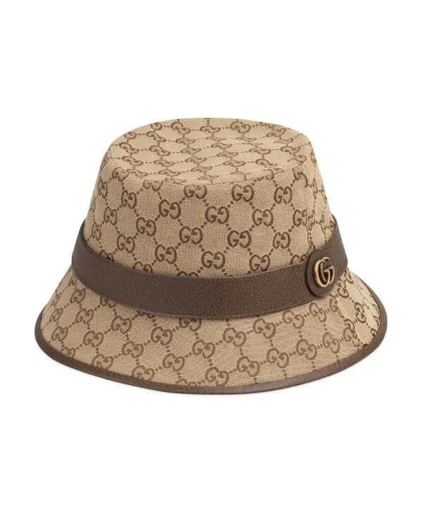 Gucci Gg Monogram Bucket Hat - Brown