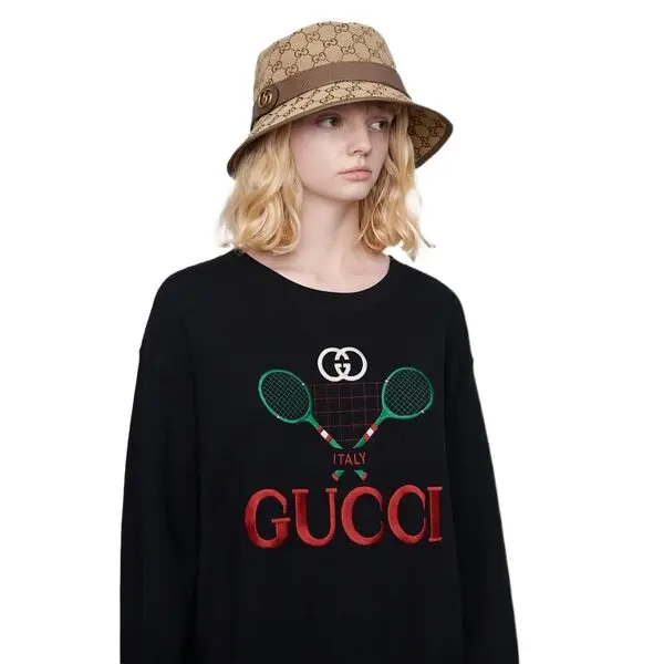 Gucci Gg Monogram Bucket Hat - Brown