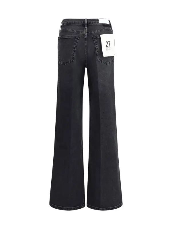 RE/DONE High-waisted Wide-leg Jeans - Black