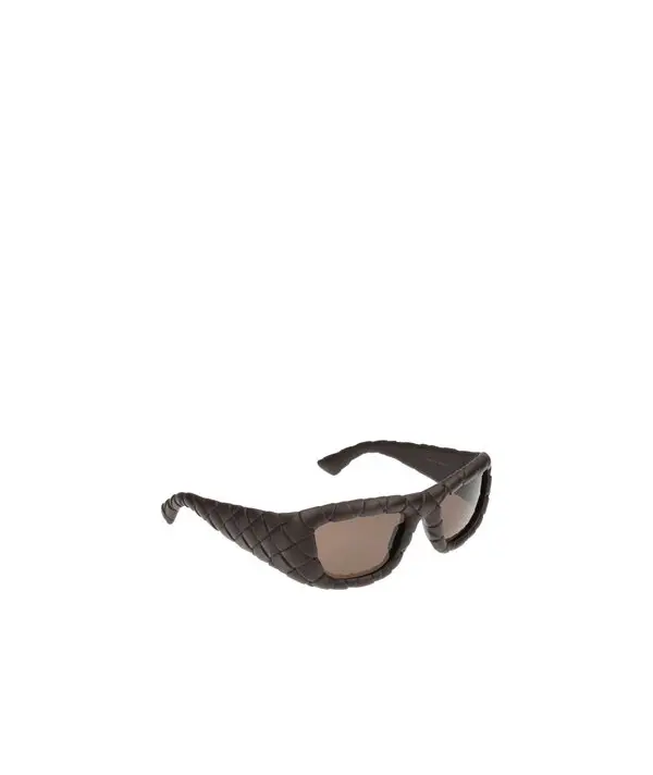 Bottega Veneta Intrecciato Rectangular Sunglasses