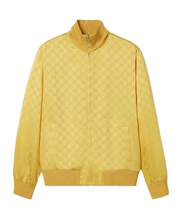 Gucci Monogrammed Zip-up Jacket - Yellow