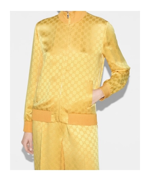 Gucci Monogrammed Zip-up Jacket - Yellow