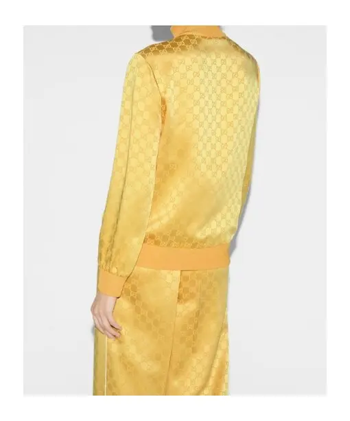 Gucci Monogrammed Zip-up Jacket - Yellow