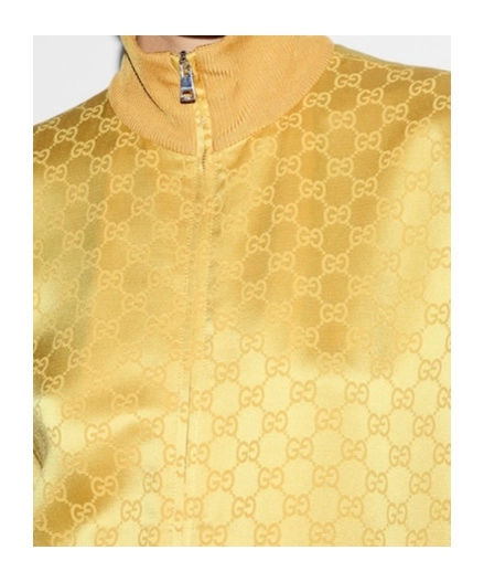 Gucci Monogrammed Zip-up Jacket - Yellow