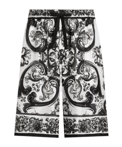 Dolce & Gabbana Majolica-printed Drawstring Shorts - Multicolour