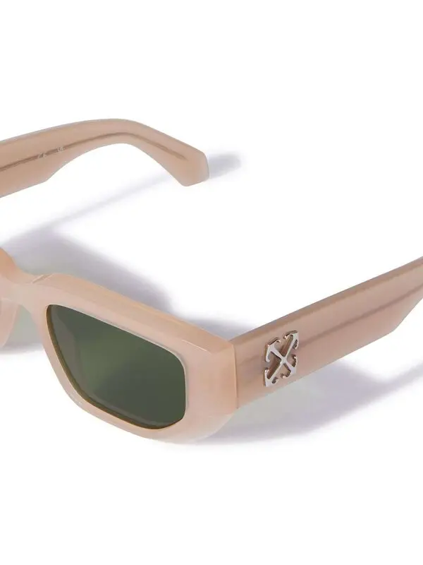Off-White Greeley Rectangular Frame Sunglasses - Green