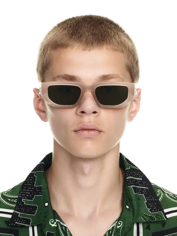 Off-White Greeley Rectangular Frame Sunglasses - Green
