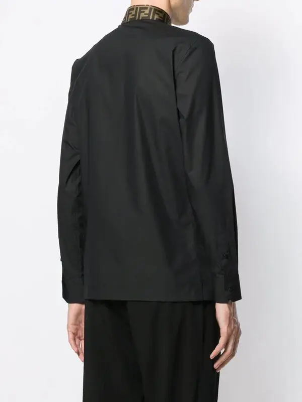 Fendi Long Sleeved Ff Jacquard Shirt