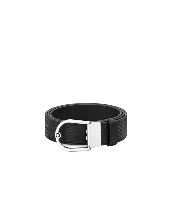 Montblanc Logo Plaque Belt - Black
