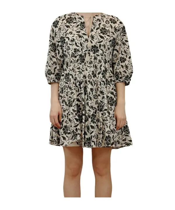 IBLUES Printed Floral Ruffled Dress
