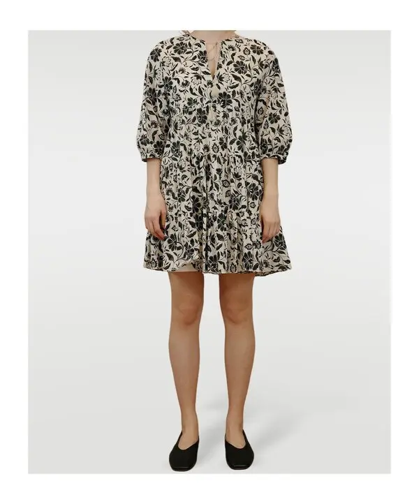 IBLUES Printed Floral Ruffled Dress
