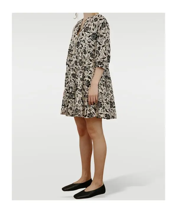 IBLUES Printed Floral Ruffled Dress