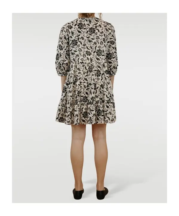 IBLUES Printed Floral Ruffled Dress